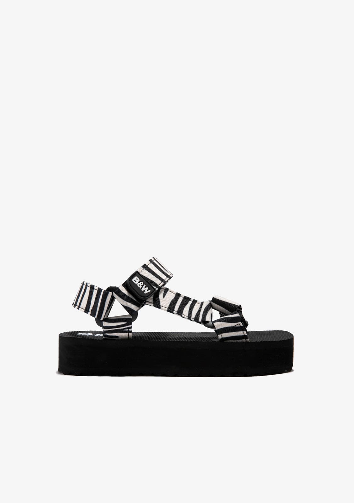 Zebra Platform Sandals